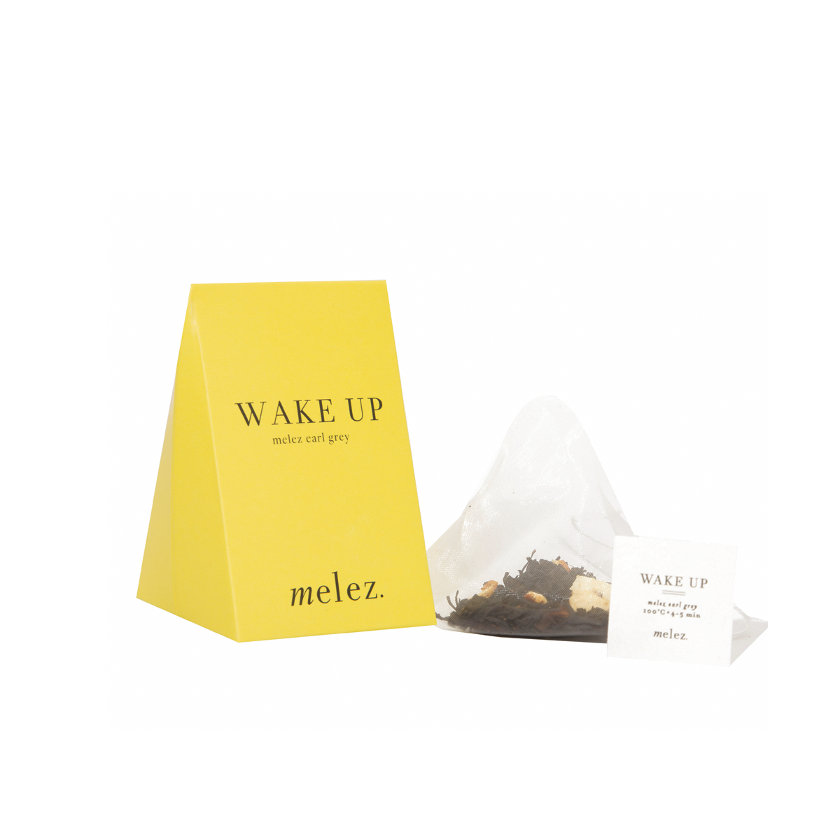 WAKE UP SINGLE PYRAMID BOX - MELEZ EARL GREY - 8 PYRAMIDS