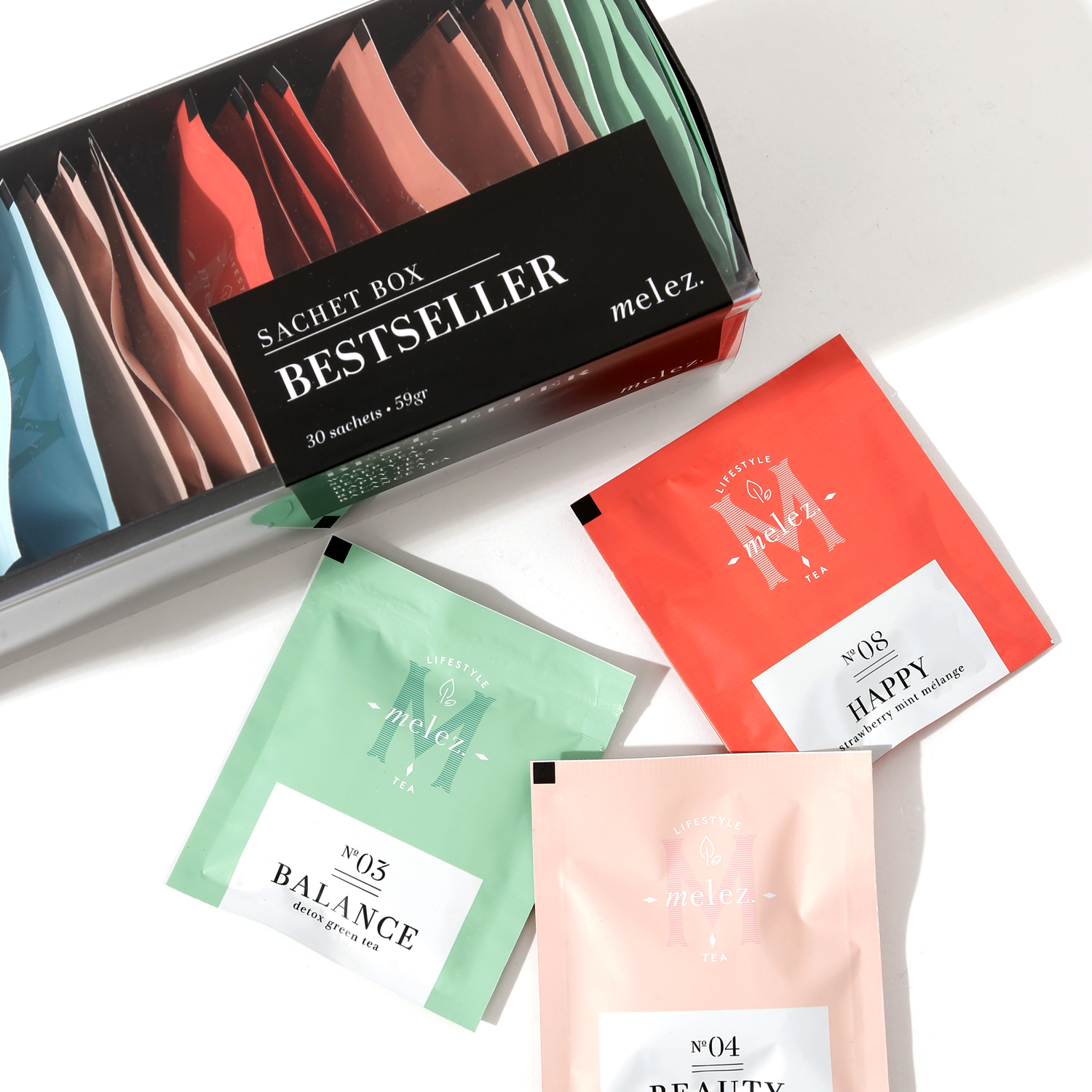 Bestseller Sachet Pack | Assorted Biodegradable Tea Bags | Melez Tea