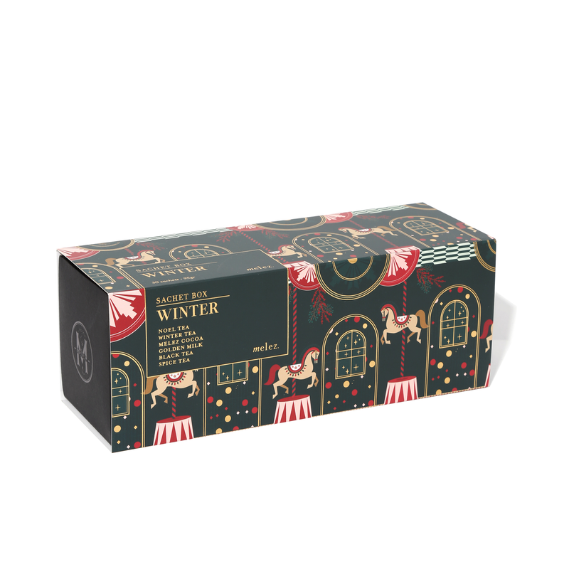 Winter Sachet Box | Holiday Teabag Gift Box | Melez Tea